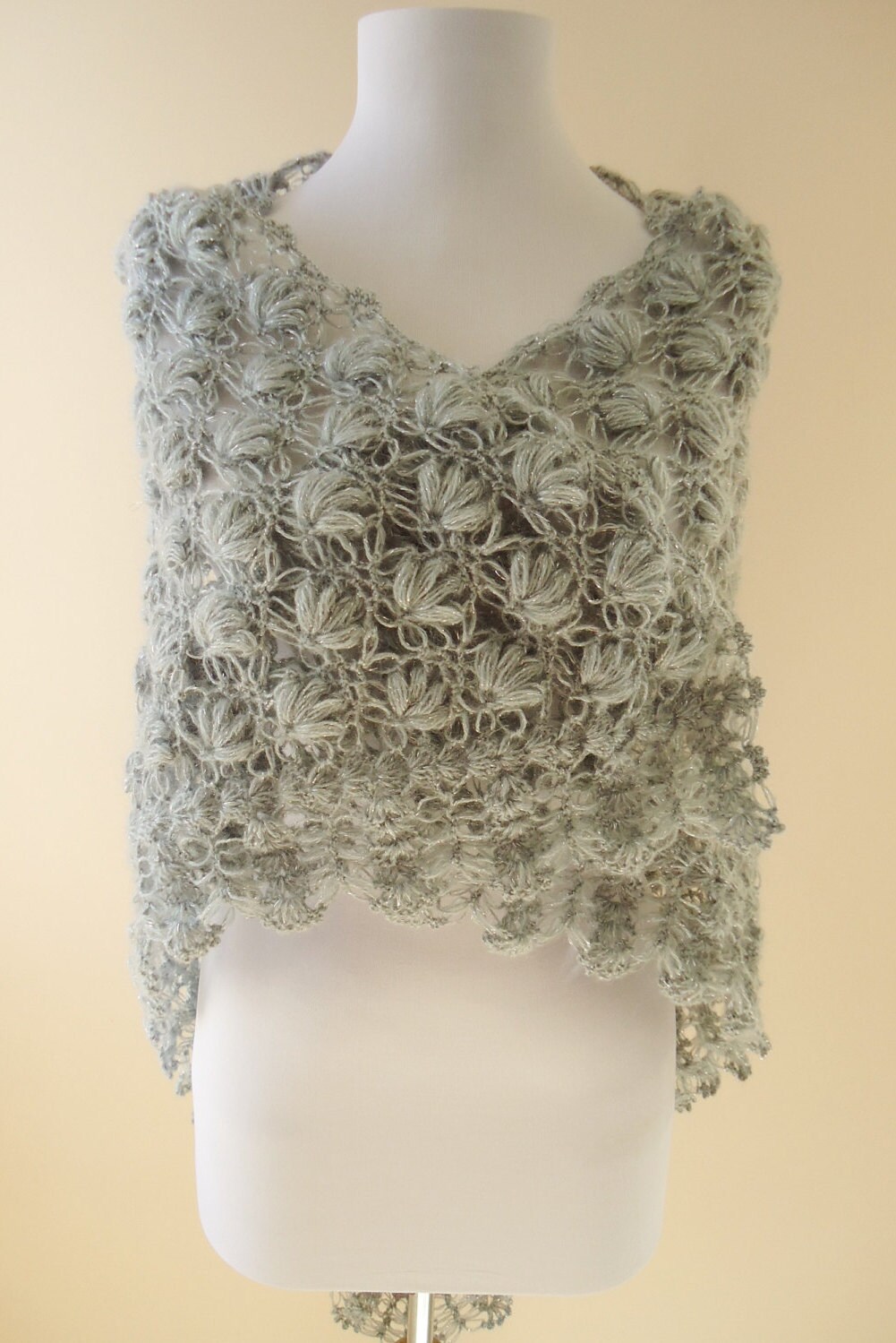 Gray Bridal Shrug Wedding Shawl Bridal Bolero Winter Wedding - Etsy