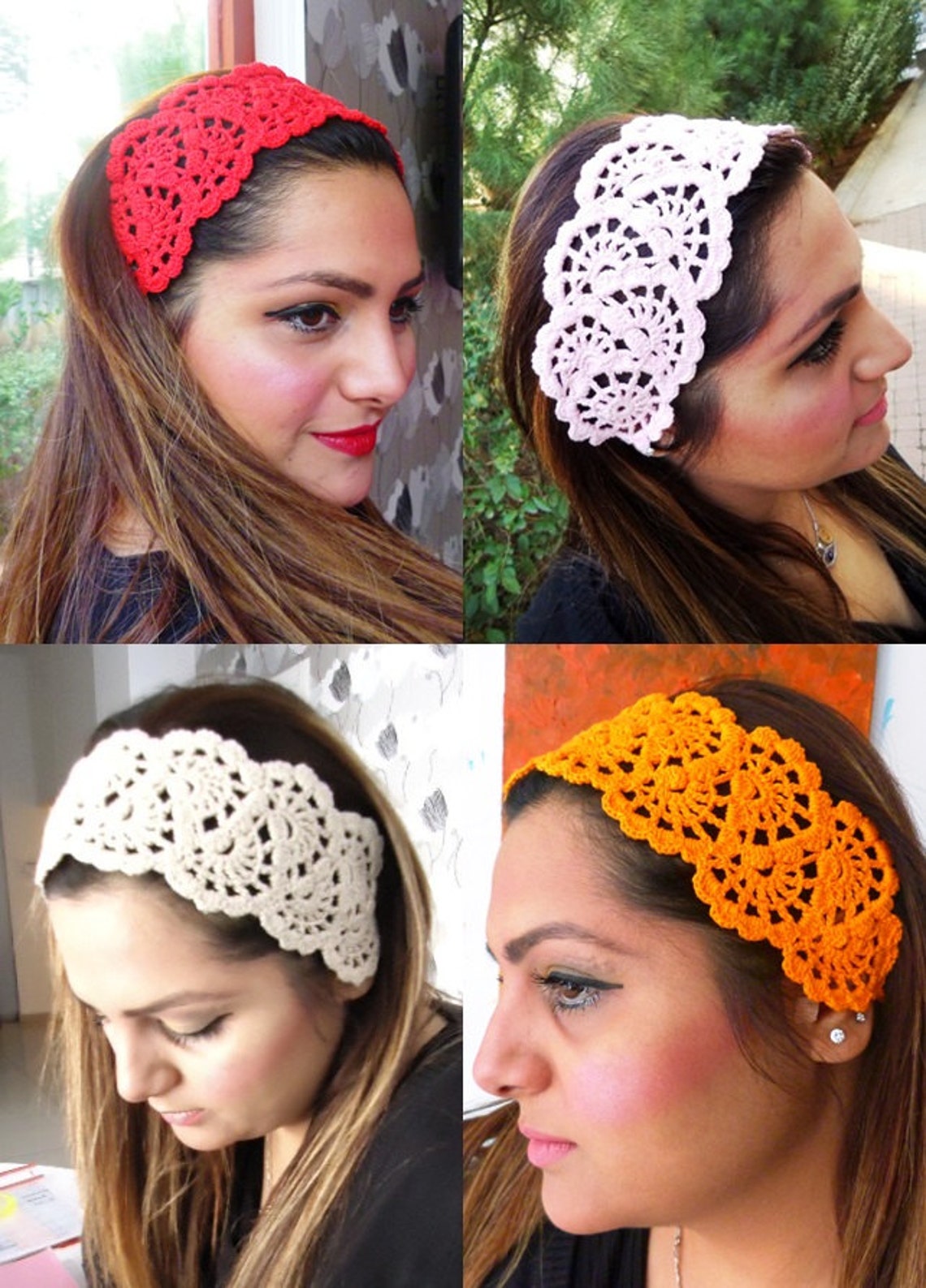 Crochet Head Band Crochet Hair Band Crochet Hippie Bands - Etsy