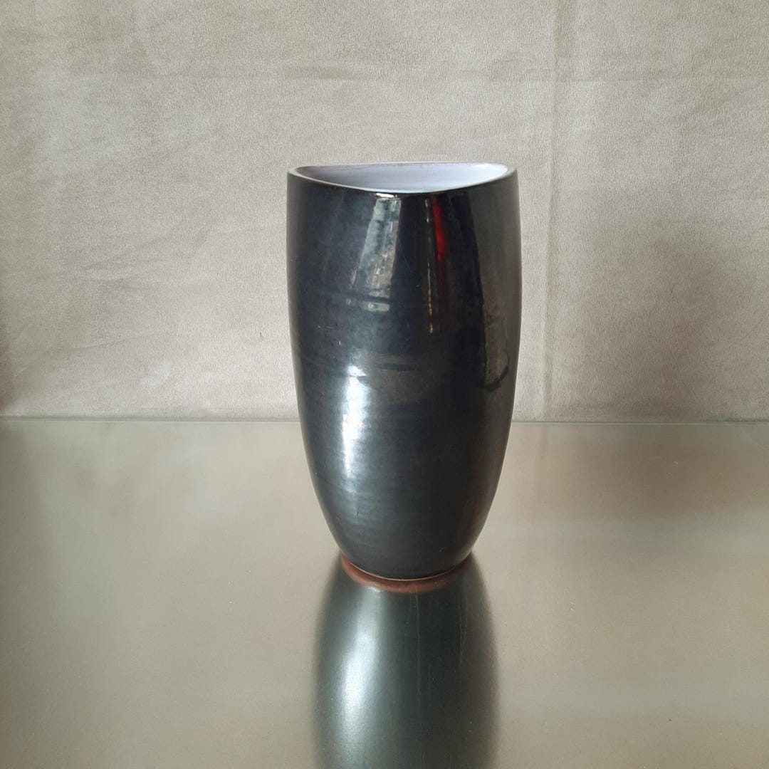 Utrecht Nightingale Vase | 302 | 1960s Vase | Dutch Pottery | Metallic ...