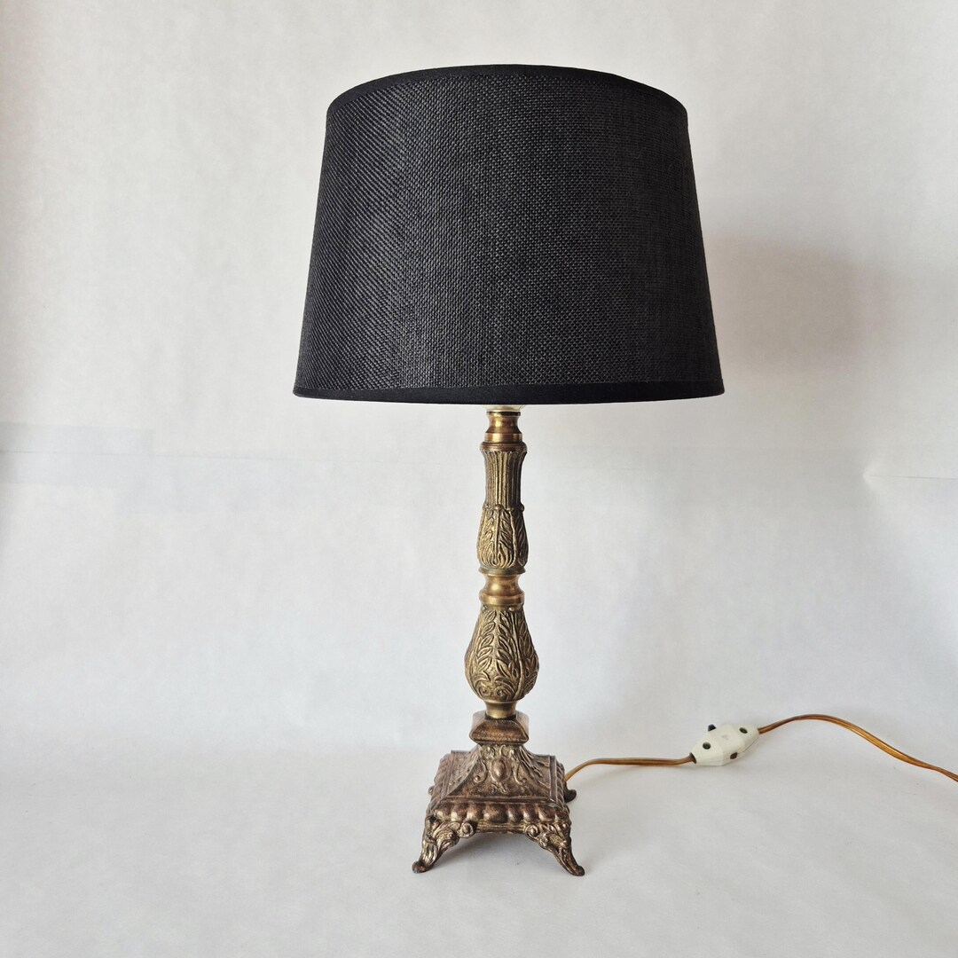Baroque Table Lamp | Copper and Brass Vintage Lamp Base - Etsy