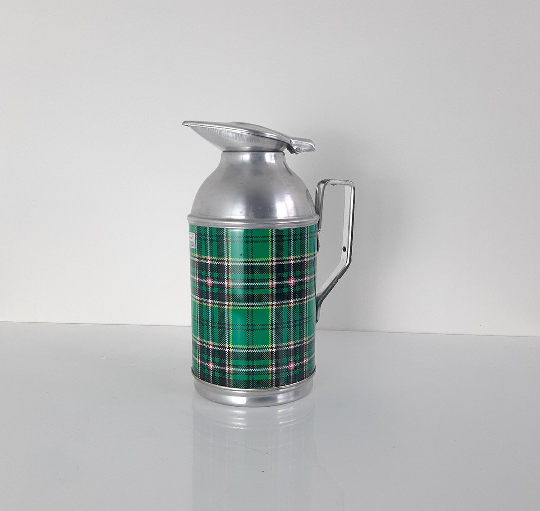 Vintage Aluminum Thermos, Green Thermos With Window - Etsy