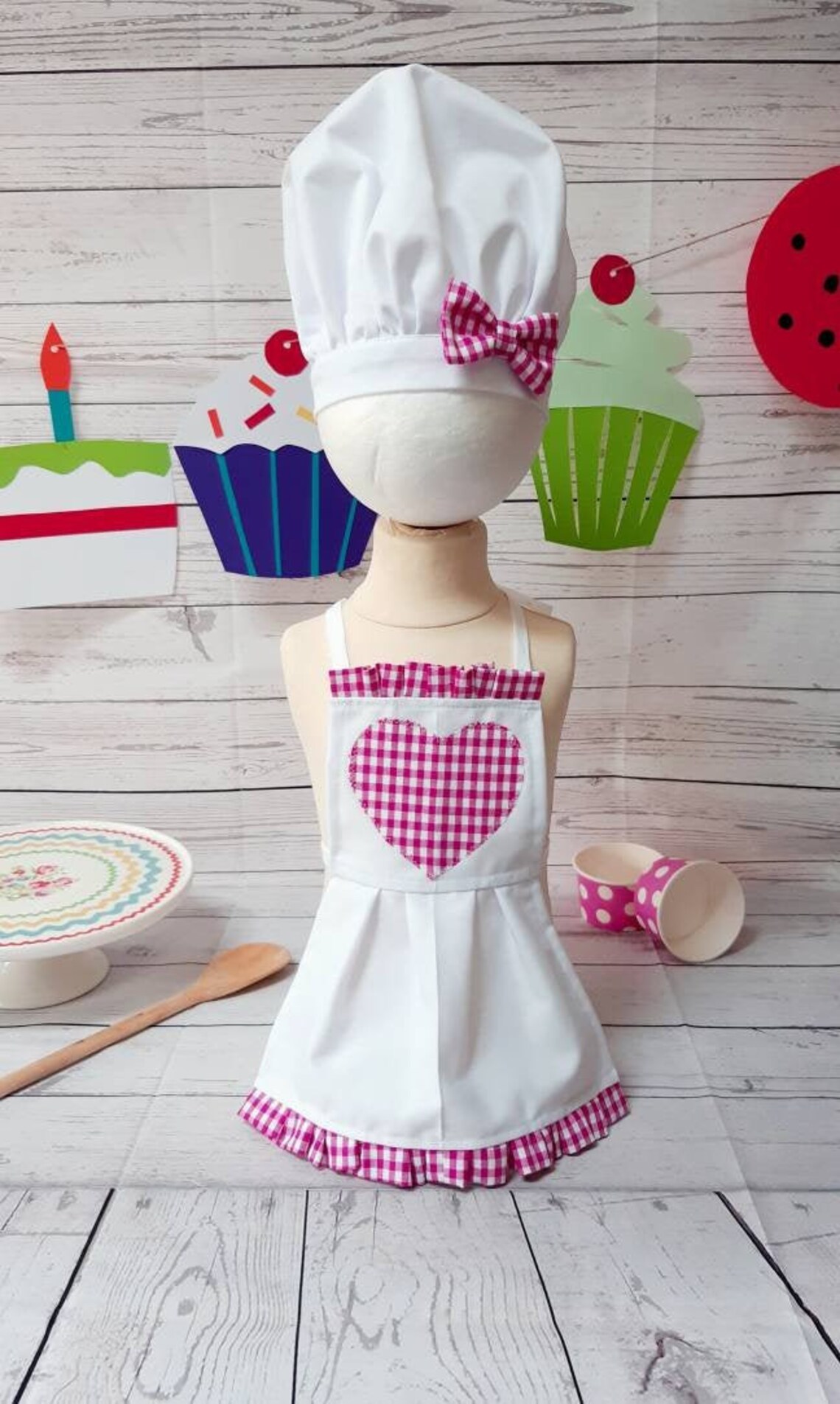 Cakesmash Baby Chef Pink Outfit baby Bakerbaby Cook Photo - Etsy