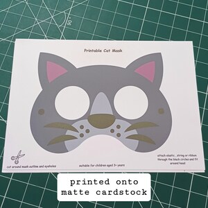 Cat Mask Printable Children's Cat Mask Printable Kids Craft DIY Party ...