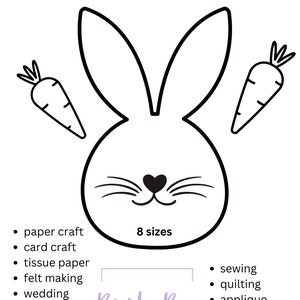 Easter Bunny Face Templates Print Out 4 Page Bunny Face Template ...