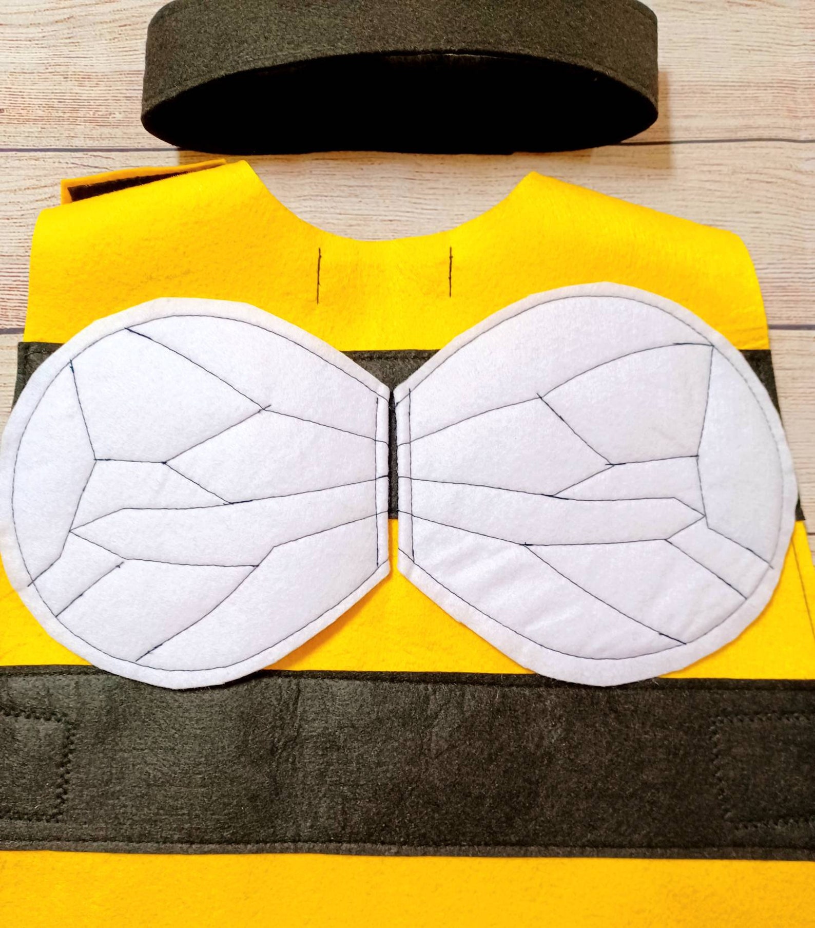 Kids Bumble Bee Costume: Handmade Felt Tabard & Headband - Etsy