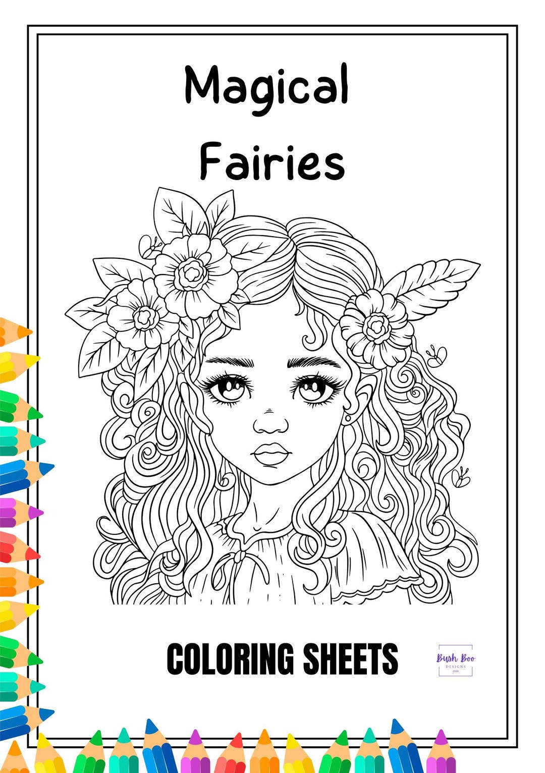Magical Fairies Colouring Sheets to Print Out 15 Page Fairy Craft ...