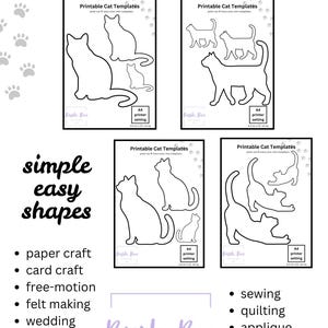 Cat Template Set: Printable Paper Craft Activity (PDF Download A4 Size ...