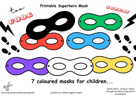 Paper Superhero Mask Template