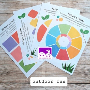 Nature Band Children's Nature Color Chart Set Kids Picnic Forager ...