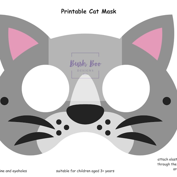 Cat Masks for Children - Etsy