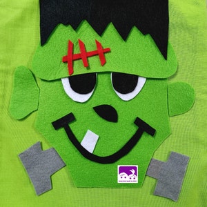 Halloween PDF Pattern for a Frankenstein Face Decoration,craft Project ...