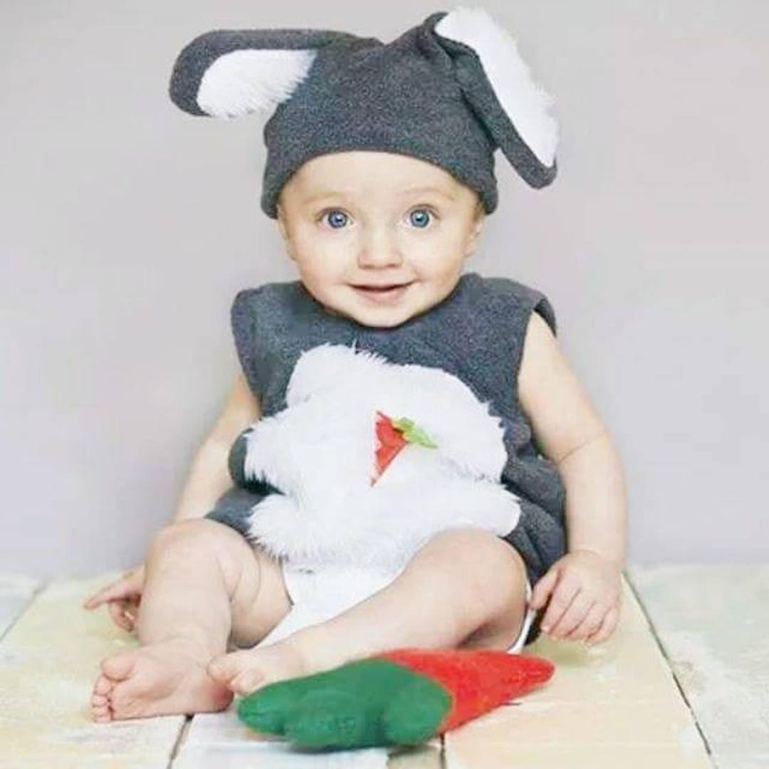 Easter Bunny Rabbit Costume Easter Baby Bunny Costume Grey - Etsy
