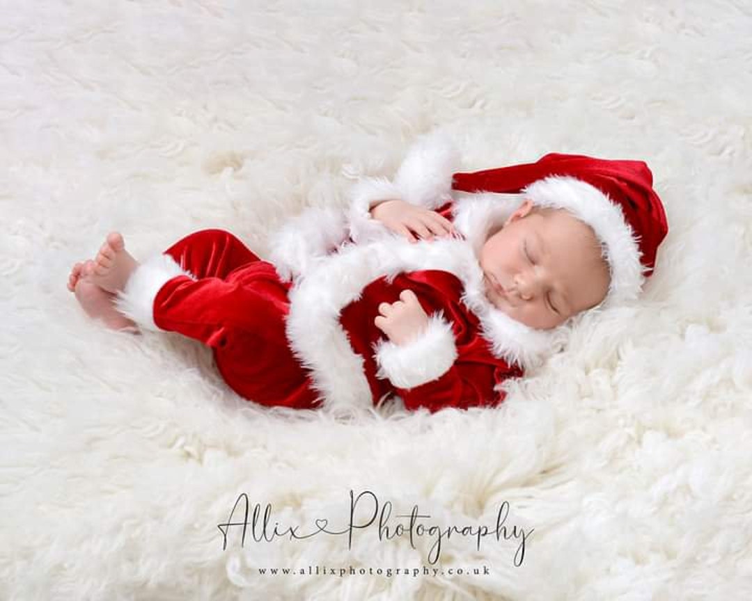 Newborn Baby Santa Suit Photography Outfit,newborn Santa Set Photo ...