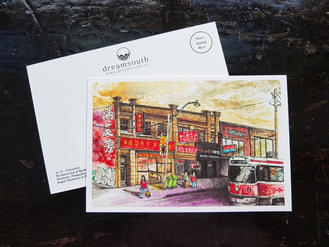 Toronto Postcard / Toronto Art / Toronto Themed Postcards / Watercolor ...