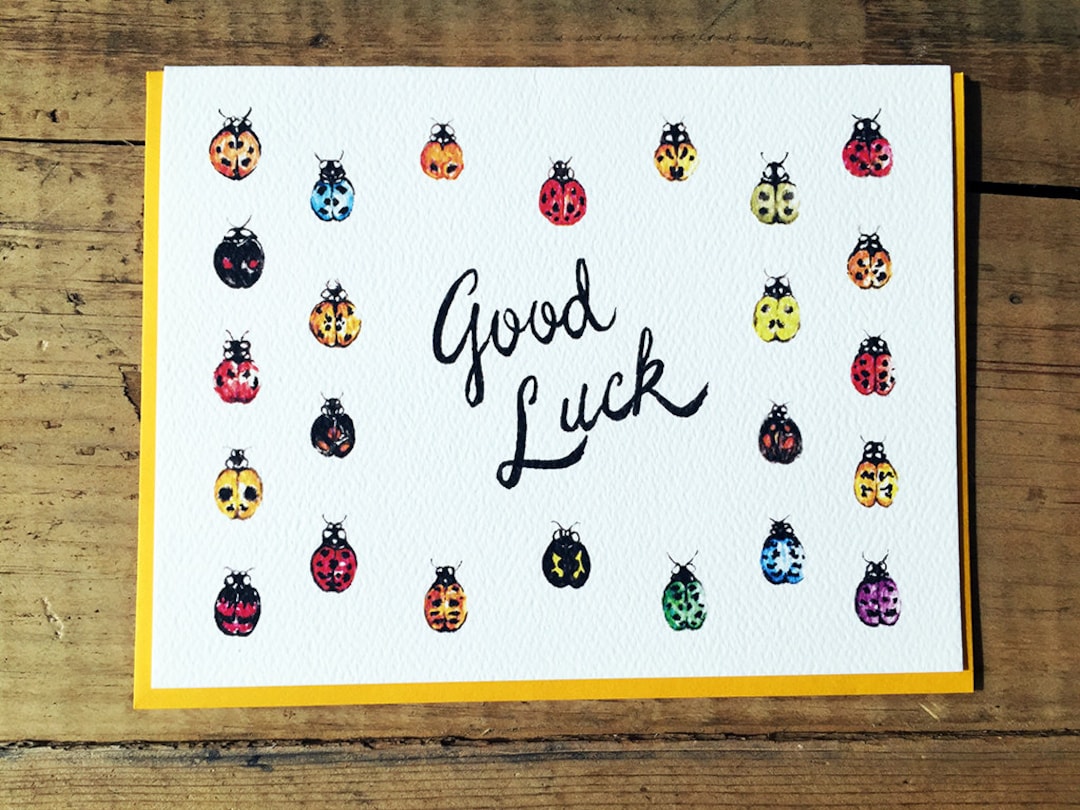 Good Luck Card / Good Luck / Well Wishes / Best Wishes / Good Luck ...