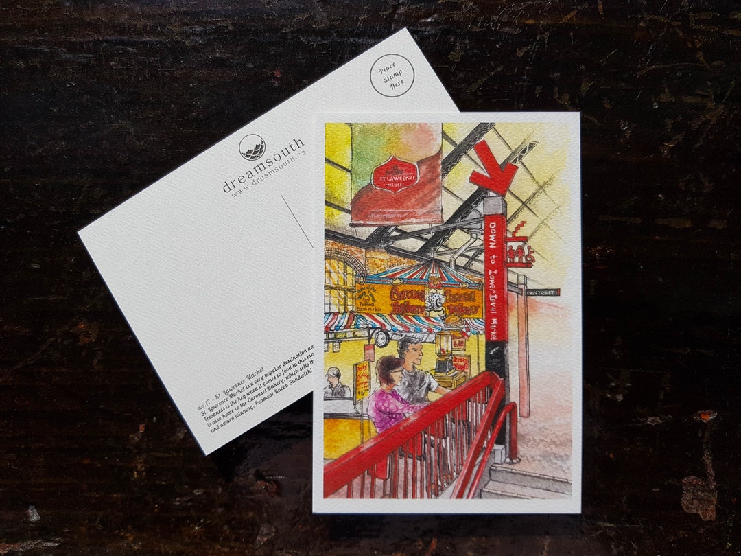 Toronto Postcard / Toronto Art / Toronto Themed Postcards / Watercolor ...