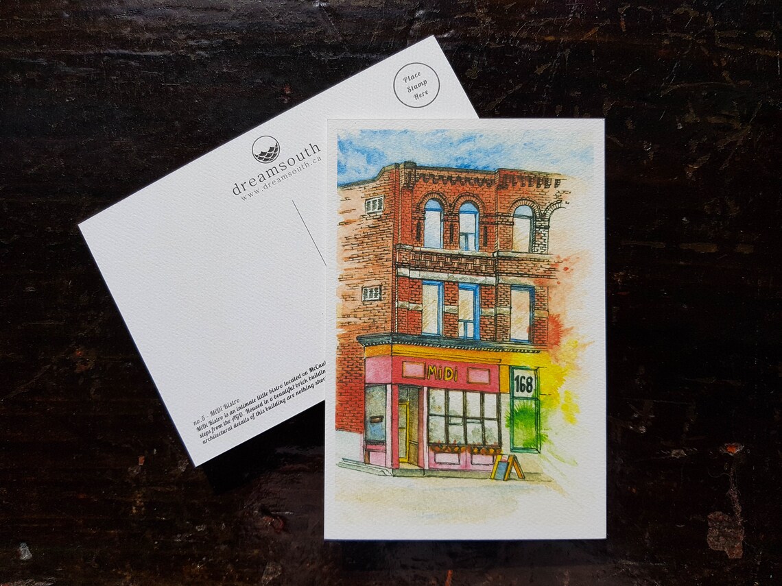 Toronto Postcard / Toronto Art / Toronto Themed Postcards / Watercolor ...