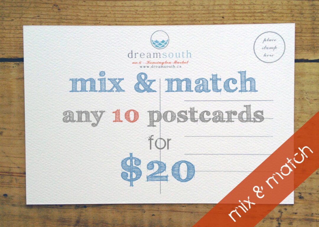 Bulk Discount // Mix & Match // Any 10 Postcards for 20 Dollars - Etsy