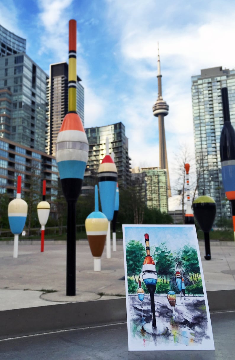 Toronto Postcard / Toronto Art / Toronto Themed Postcards / - Etsy