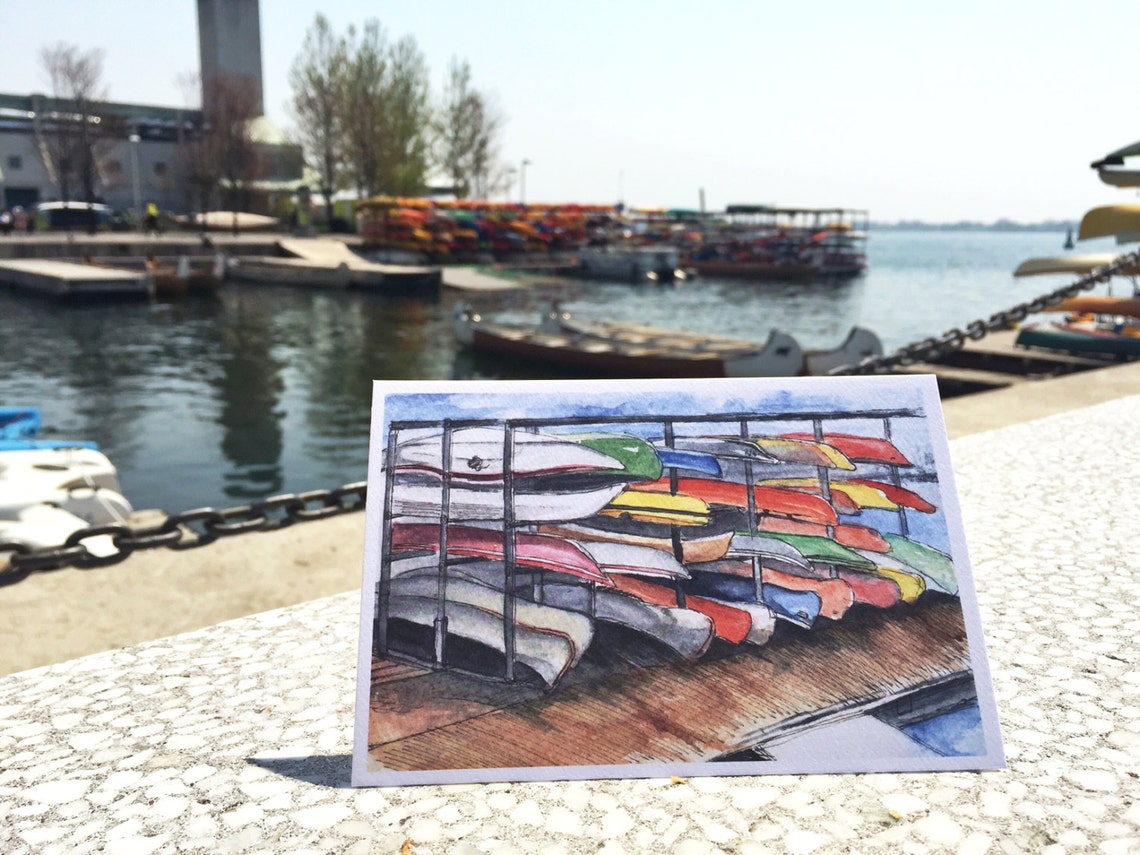 Toronto Postcard / Toronto Art / Toronto Themed Postcards / - Etsy