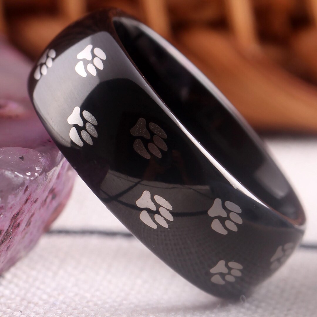 Dog Paw Prints Ring, Dog Ring, Paw Jewelry, Animal Paw Ring, Animal ...