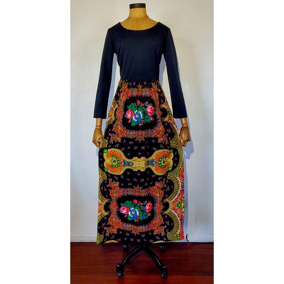 70s polyester maxi - Gem