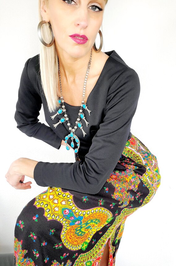 70s polyester maxi - Gem