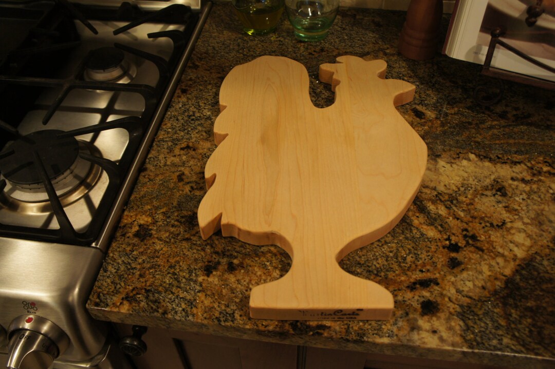 Rooster Cutting Hard Maple Cutting Board - Etsy