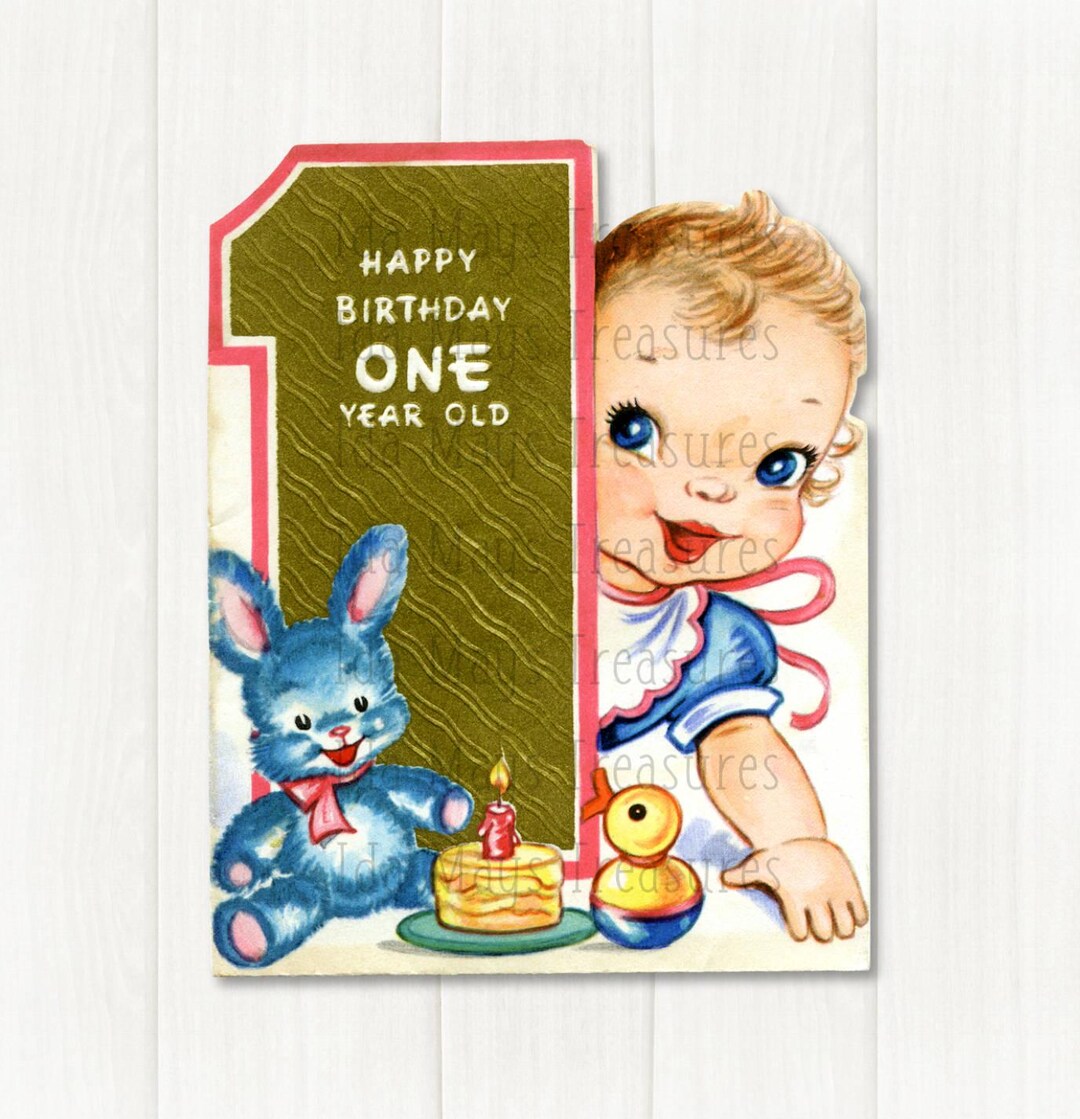 Happy Birthday One Year Old Babys 1st Birthday Image #798 Digital ...