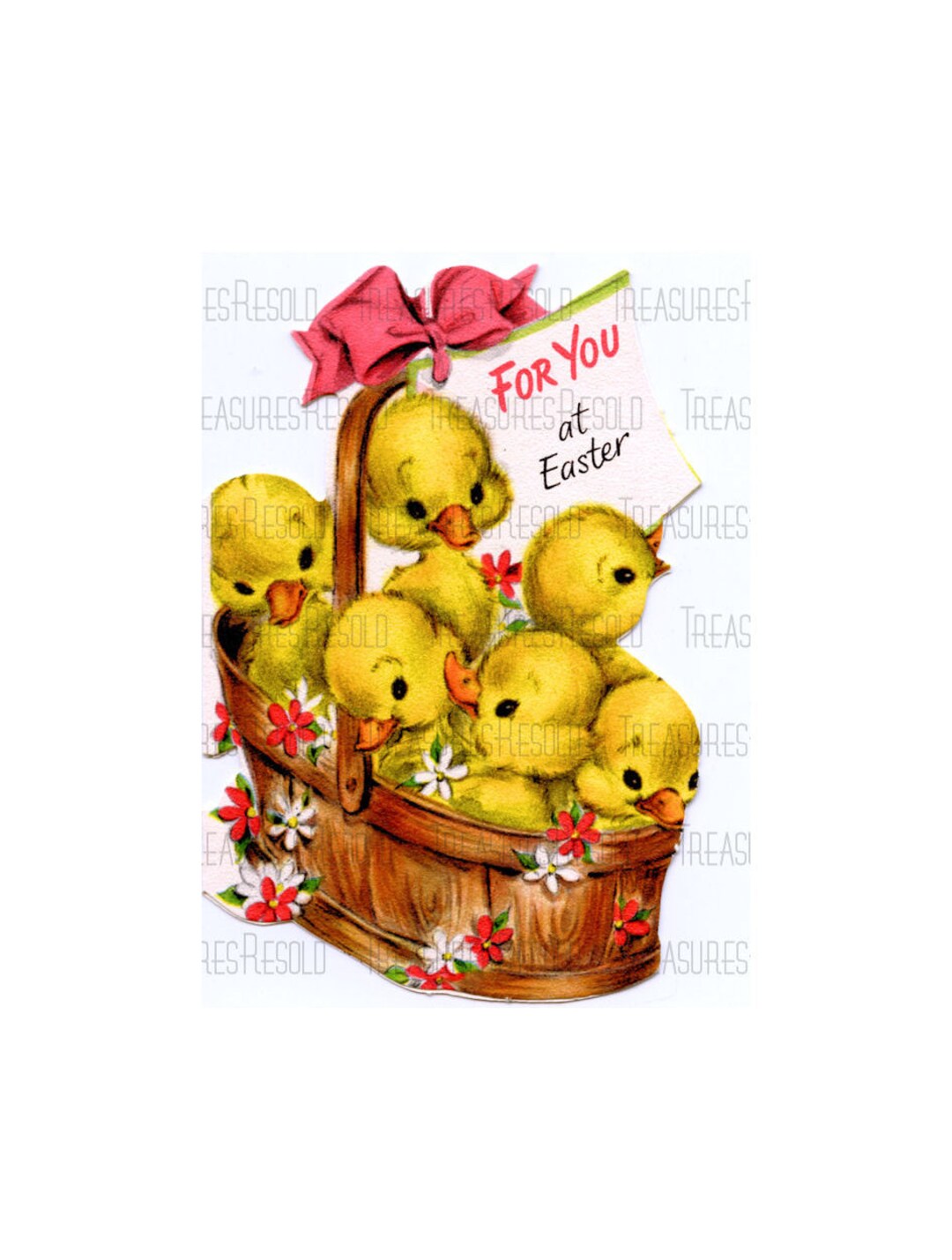Chicks in A Basket Easter Image 391 Digital Download - Etsy