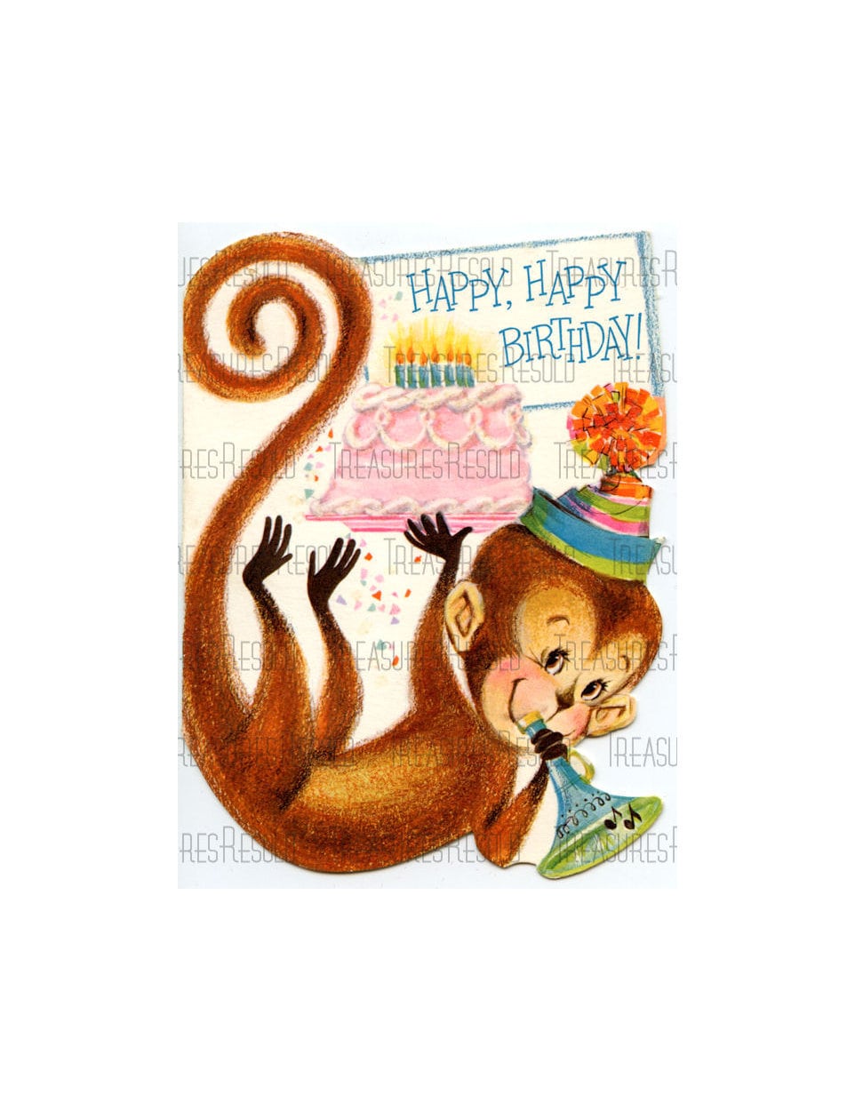 Happy Birthday Monkey With Brithday Cake Childs Birthday Image 65 ...