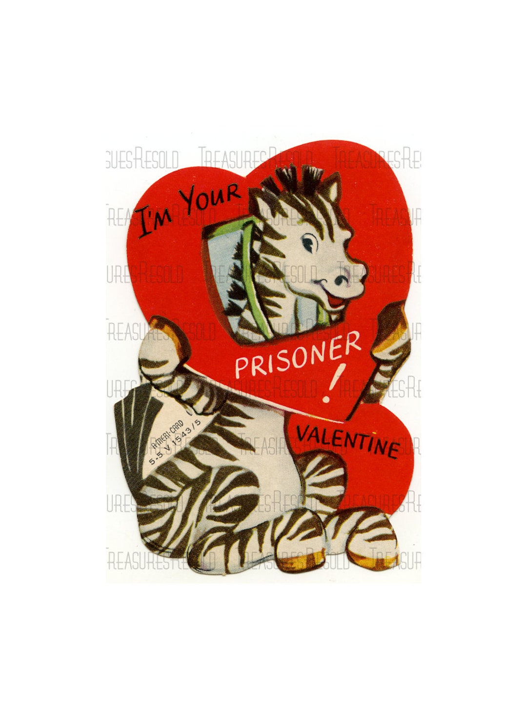 I'm Your Prisoner Zebra Behind Bars Valentine Image 764 Digital ...