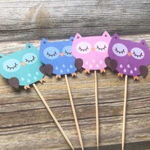 Owl Theme Party; Owl Cupcake Sticks; Owl Party; Owl Baby Shower, Owl ...