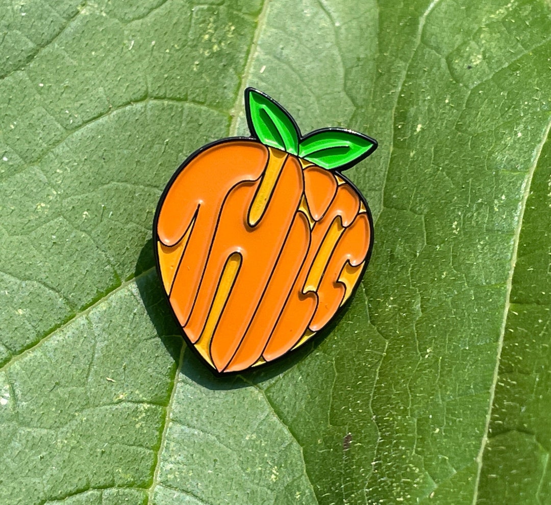 Thicc Peach Soft Enamel Pin - Etsy
