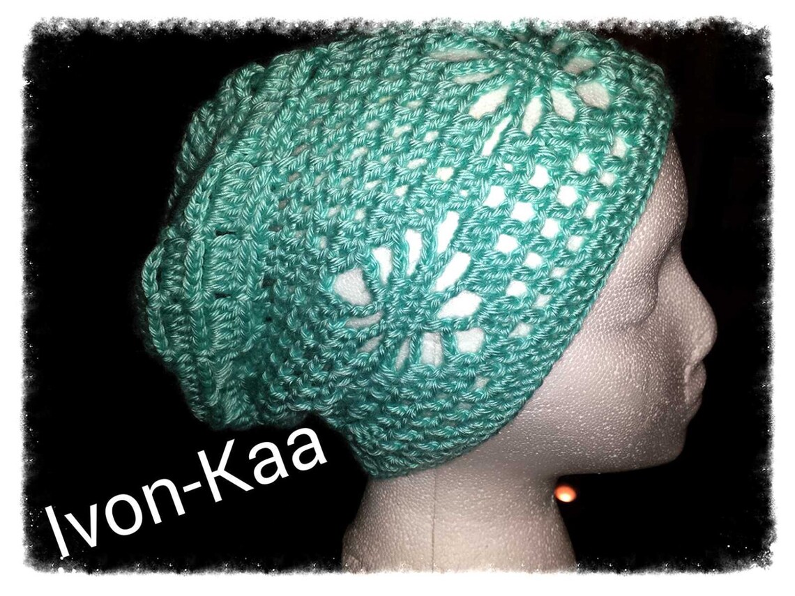 Crochet Pattern Woman Slouchy Hat Spider Web PDF Pattern - Etsy