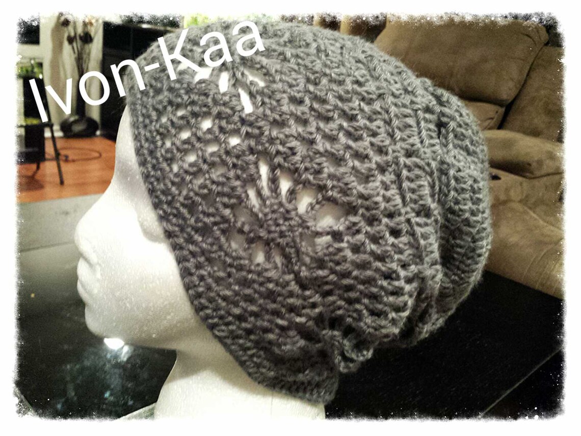 Crochet Pattern Woman Slouchy Hat Spider Web PDF Pattern - Etsy