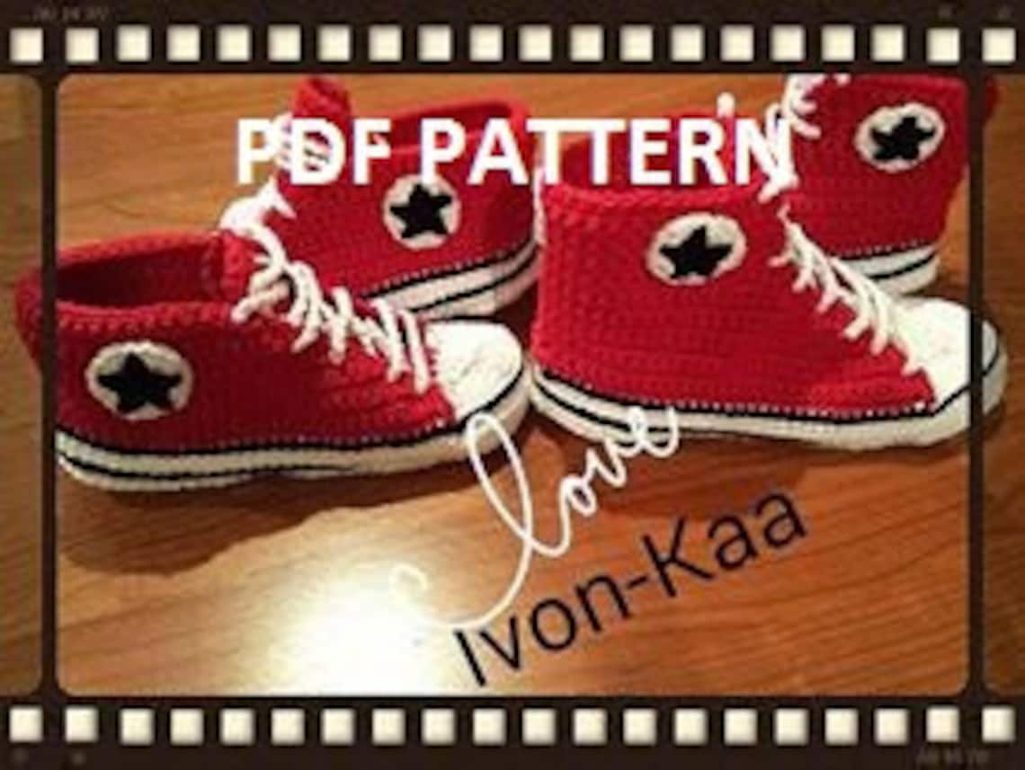 Crochet Pattern Men Inspired by Converse Style Shoes PDF - Etsy