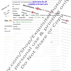 CPC - Six 8.5x11 Fill In-the-blank Forms for Case Notes- Digital ...