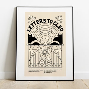Letters to Cleo Tour Poster // 2022 (color and Black Versions) - Etsy