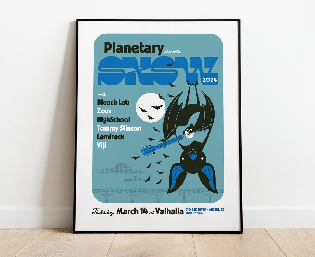 Planetary SXSW Night Show Poster 2024 - Etsy