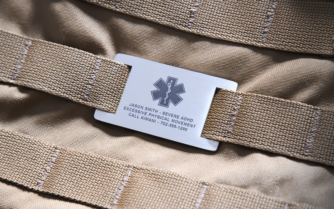 Custom Medical ID Molle Tag: Laser Engraved Stainless Steel - Etsy UK