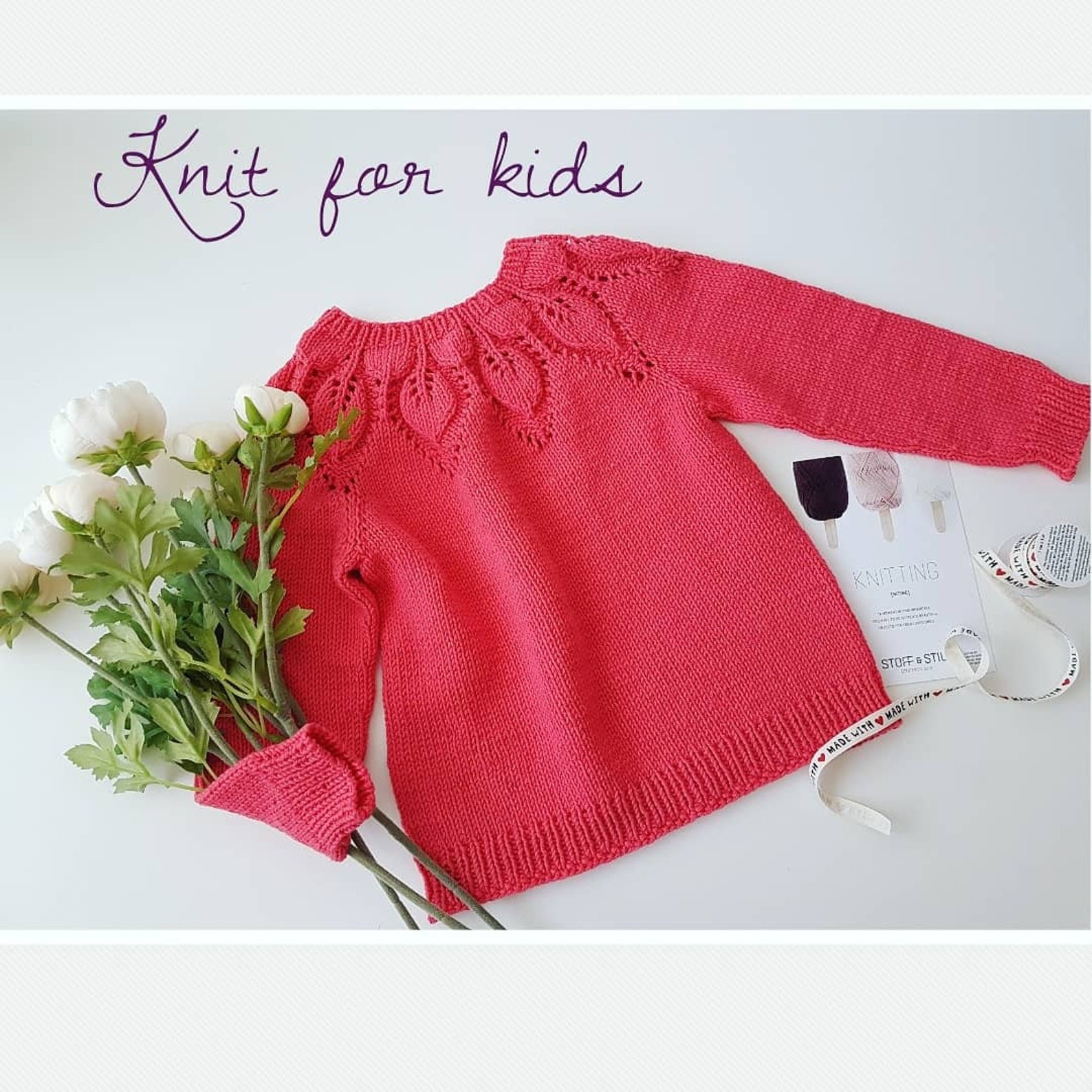 Knit girls sweater-Knitted girls clothing-Knit for | Etsy