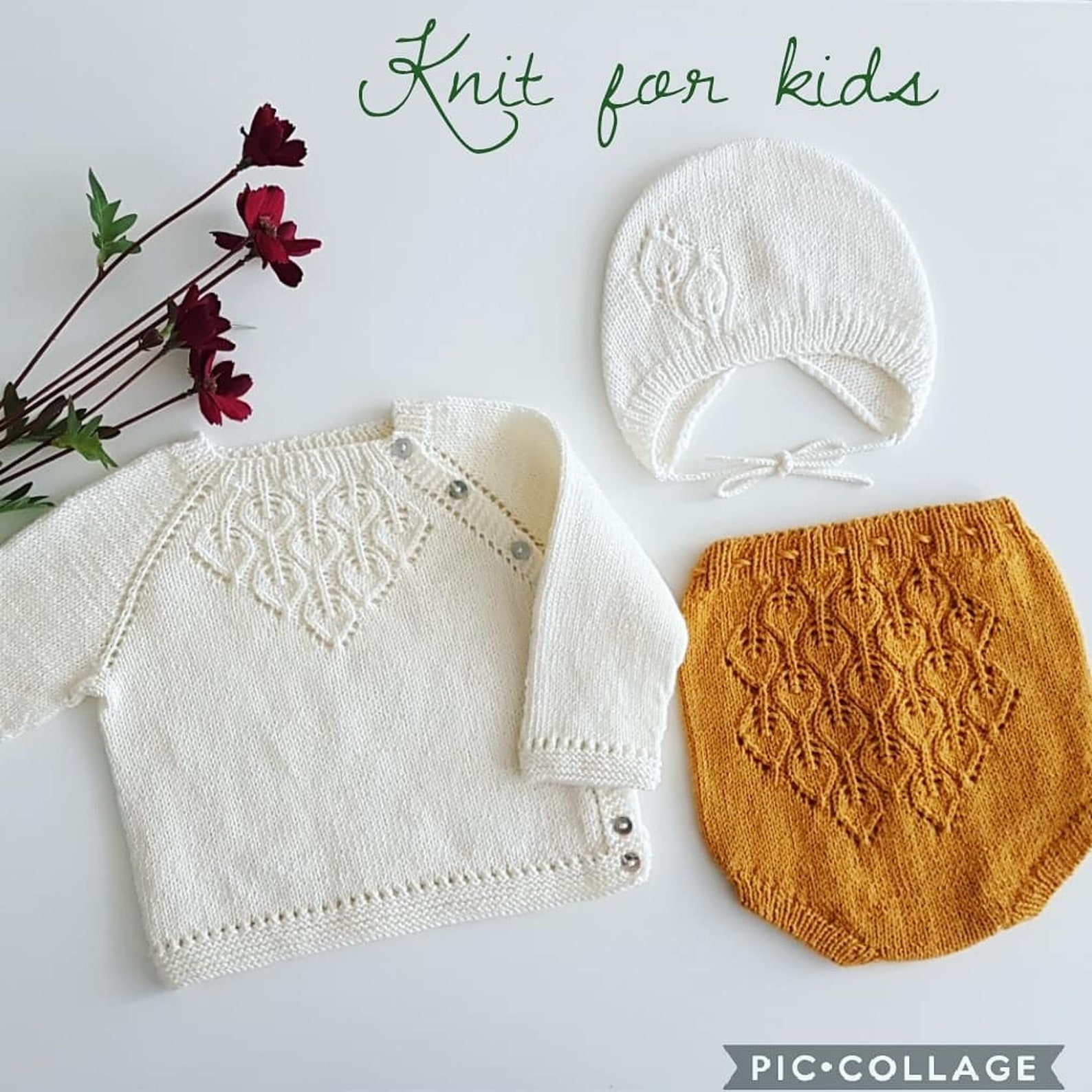 Knitted Baby Set-knit Baby Cardigan-knit Girls Cardigan With | Etsy