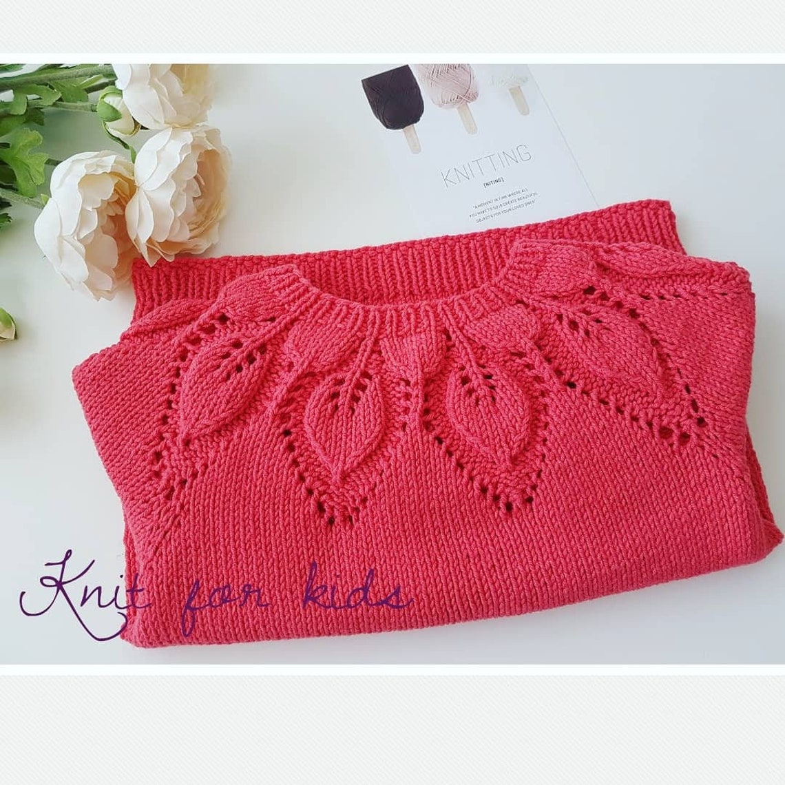 Knit girls sweater-Knitted girls clothing-Knit for | Etsy