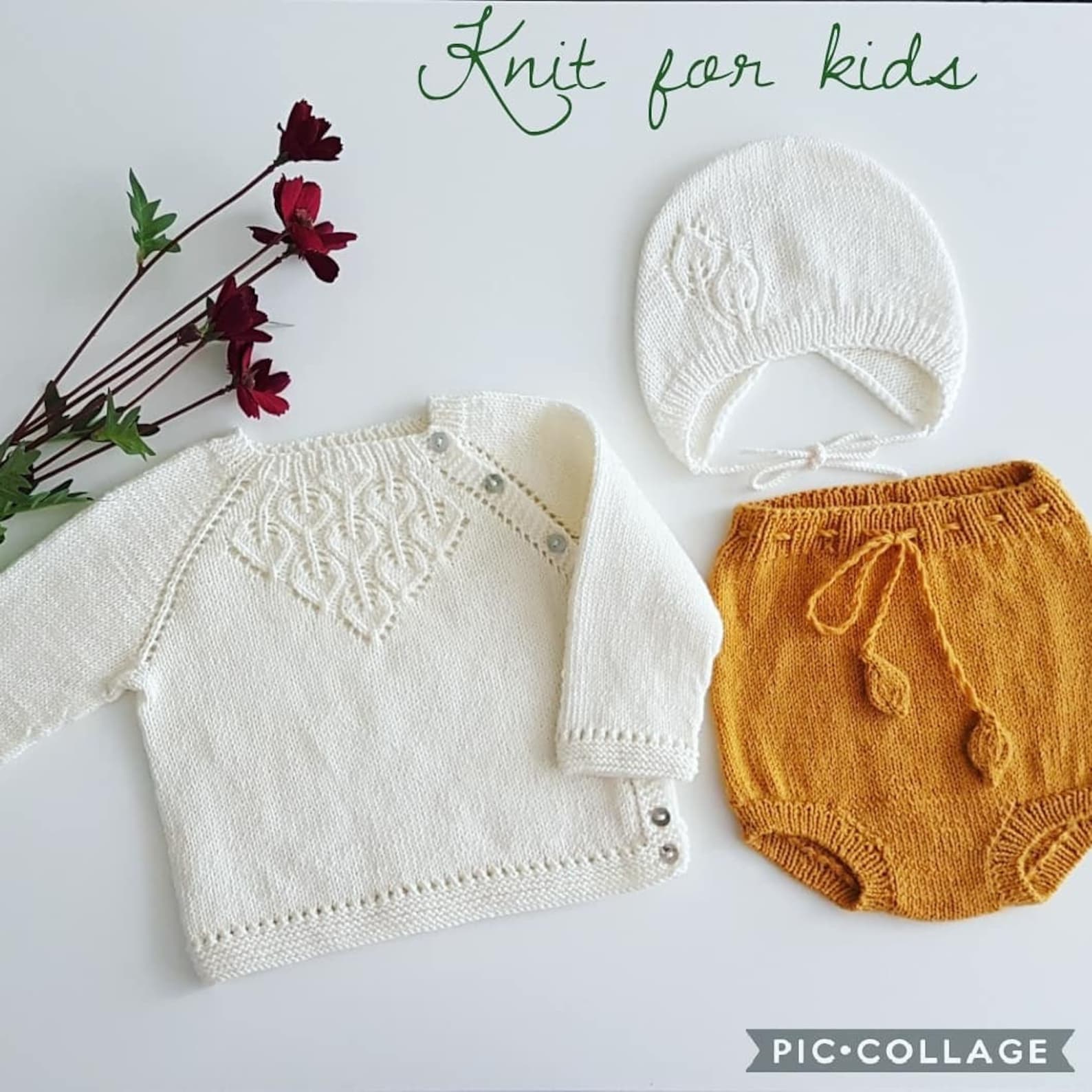 Knitted Baby Set-knit Baby Cardigan-knit Girls Cardigan With | Etsy