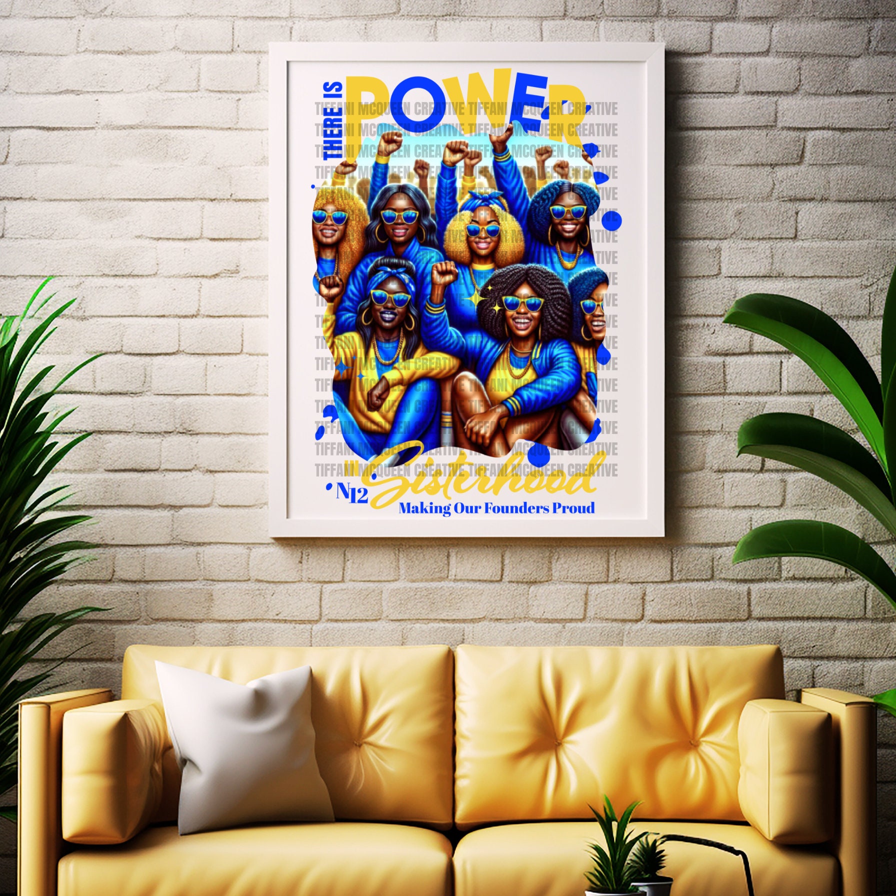 Power in Sisterhood Yellow & Blue Sorority, Sgrho, N12, Pretty Poodle ...