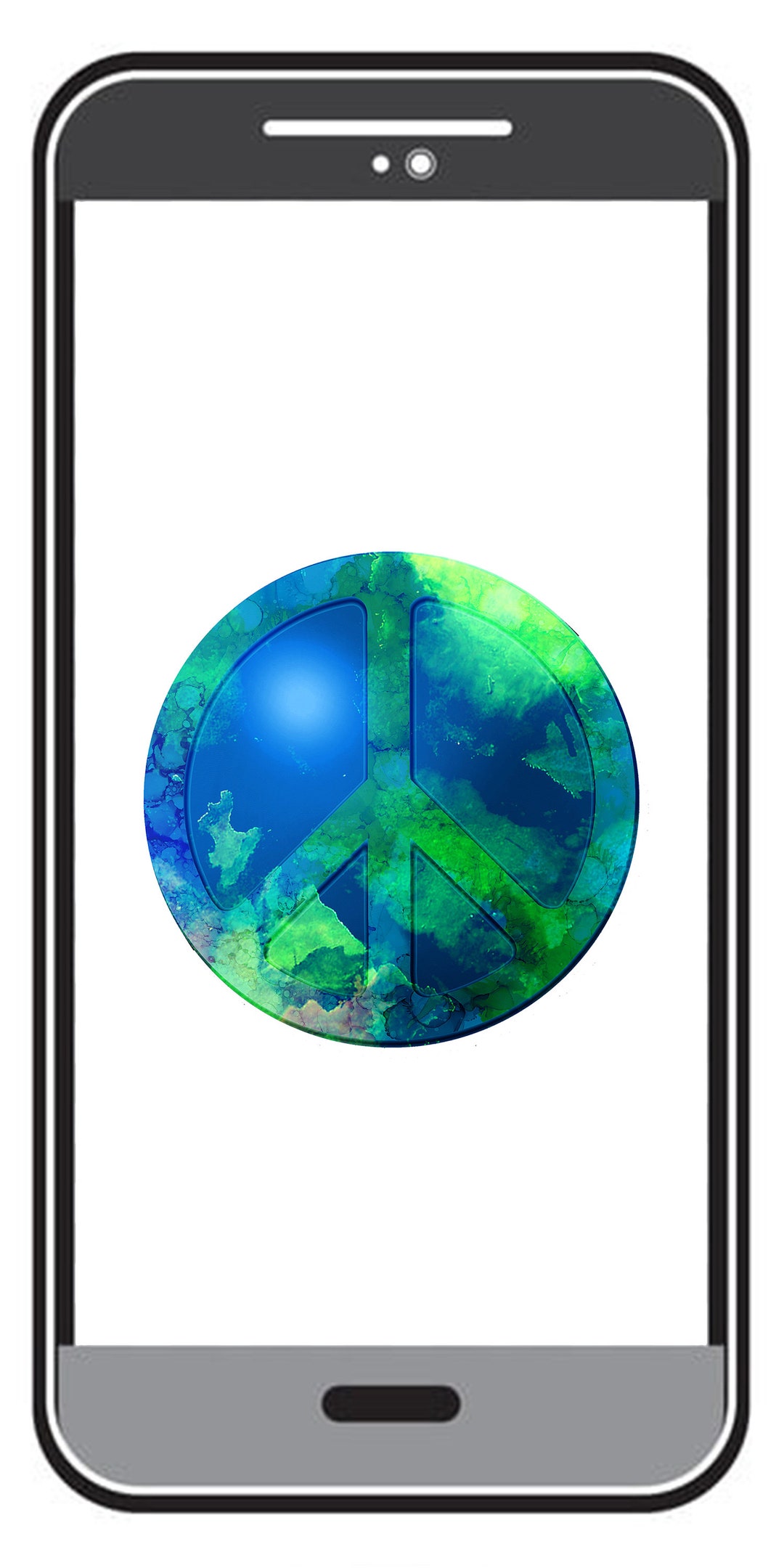 Alcohol Ink Art Peace Sign Earth Bright Colors Phone Wallpapers - Etsy