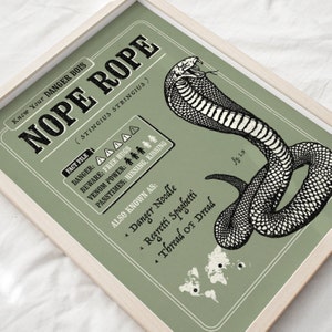 Funny Snake Wall Art - Know Your Nope Rope (AKA Snake Poster) Snek ...
