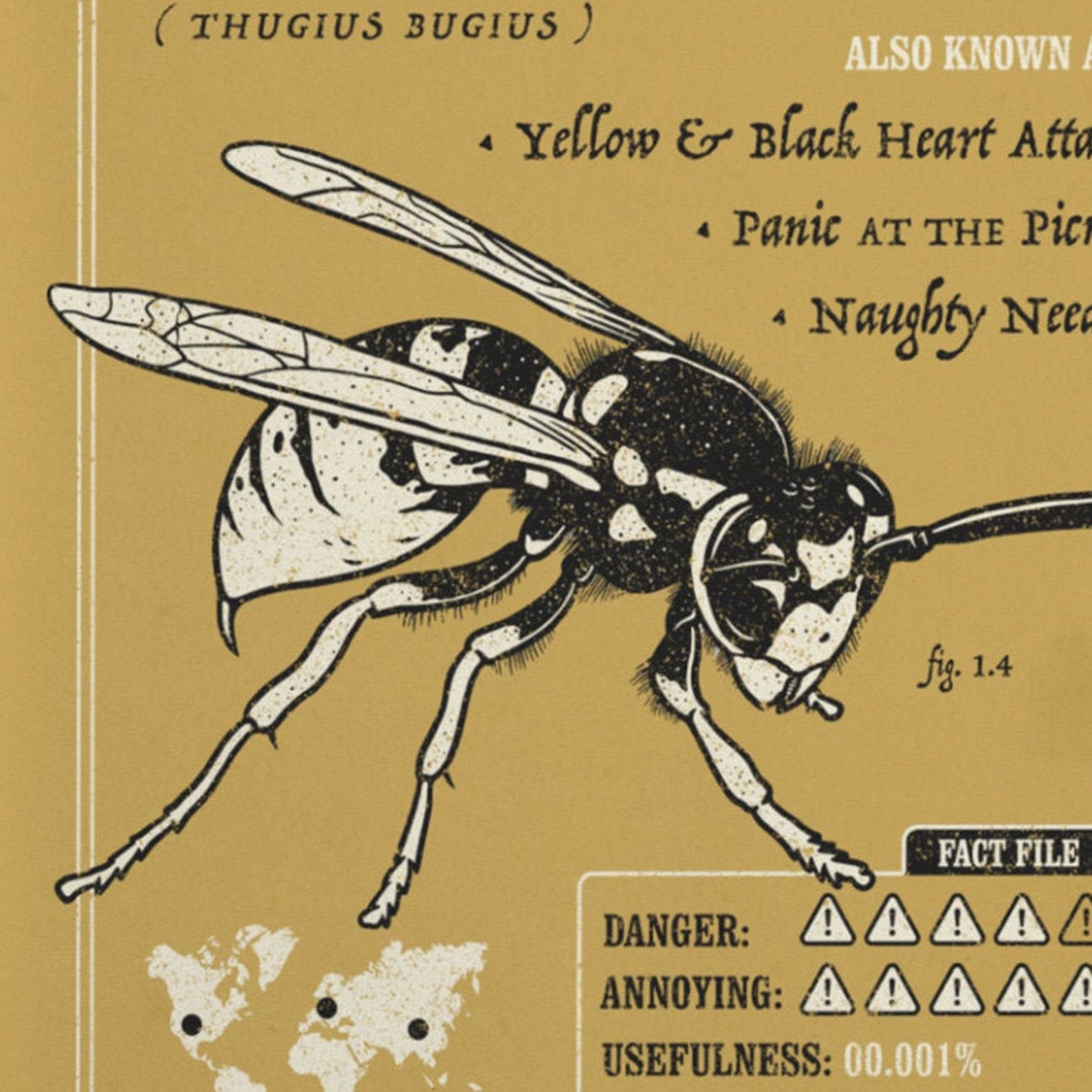 Funny Wasp Wall Art Know Your Wingy Stingy AKA Wasp Poster Funny Hornet ...