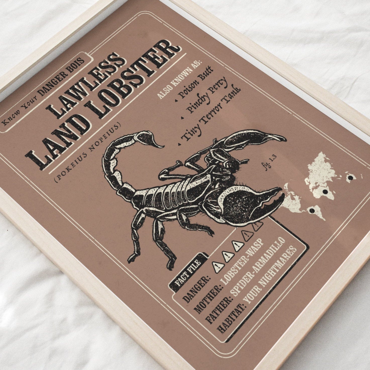 Funny Scorpion Wall Art Know Your Lawless Land Lobster AKA Scorpion ...